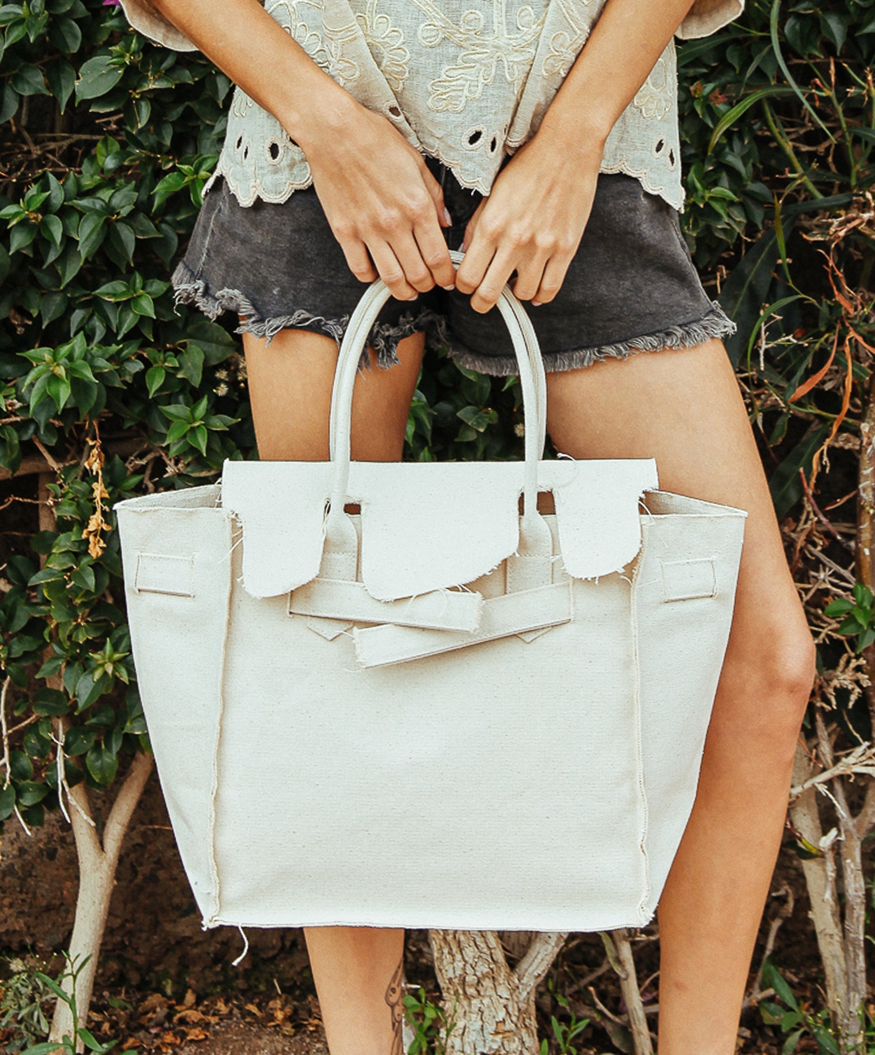 Deconstructed Canvas Tote Bag – Shopcestmimi